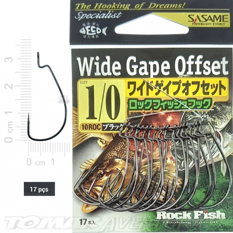 Anzois Sasame Wide Gape Offset 10ROC - TomarAventura