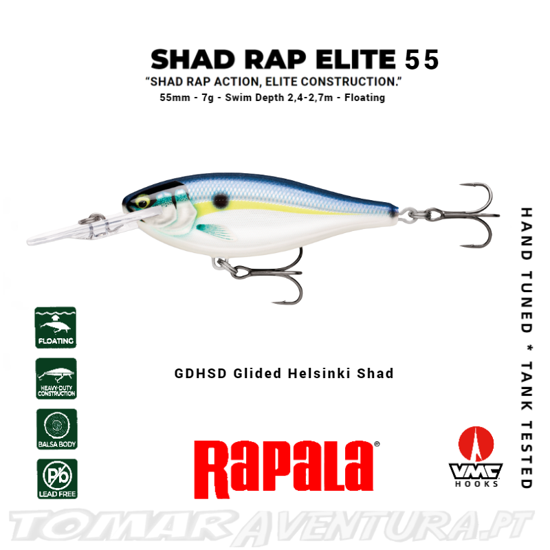 Rapala Shad Rap Elite 55 - TomarAventura